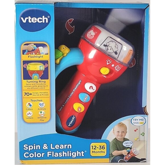 VTech | Toys | Vtech Spin Learn Color Flashlight Educational 7 Songs ...
